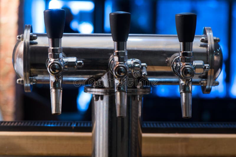 Different beer taps stock photo. Image of closeup, craft - 203947988