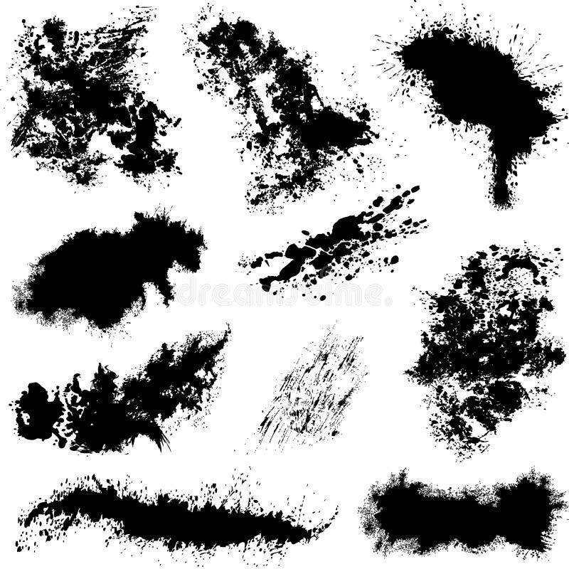 Different Black Spots Vector Stock Vector - Illustration of graffiti ...