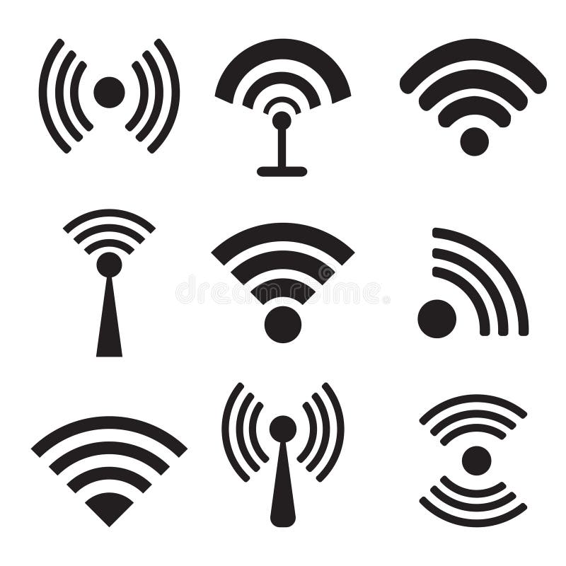 Vector Set of Wireless Router Stock Vector - Illustration of cartoon ...