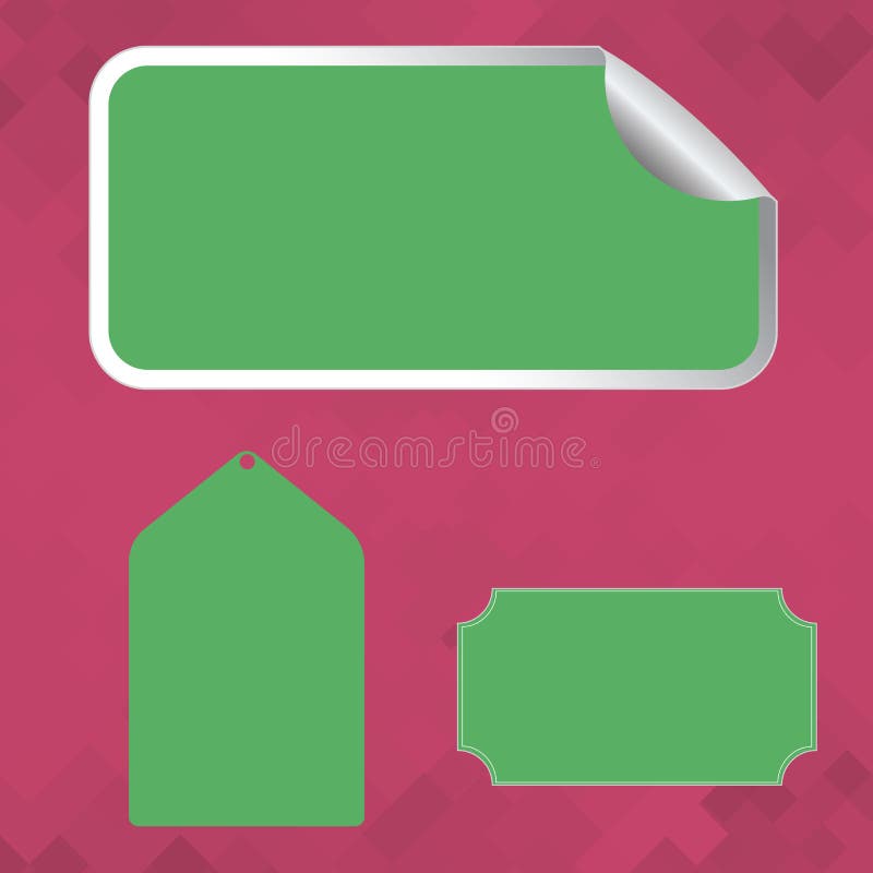 Different Blank Color Label, Self Adhesive Sticker with Border, Bended ...
