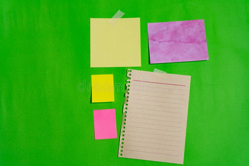 Different Blank Note Papers of Different Sizes, Colors and Shapes on a ...