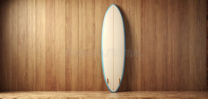 Different Blank Surfboards for Wave Surfing Standing in a Row on a Wall ...