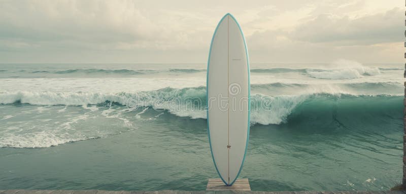 Different Blank Surfboards for Wave Surfing Standing in a Row on a Wall ...