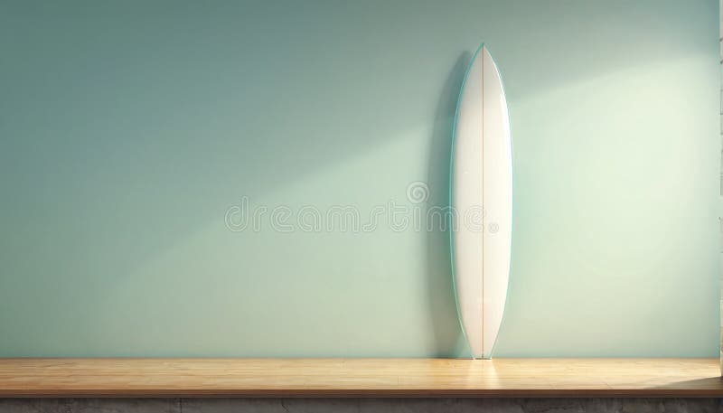 Different Blank Surfboards for Wave Surfing Standing in a Row on a Wall ...