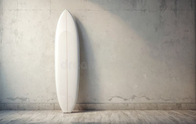 Different Blank Surfboards for Wave Surfing Standing in a Row on a Wall ...