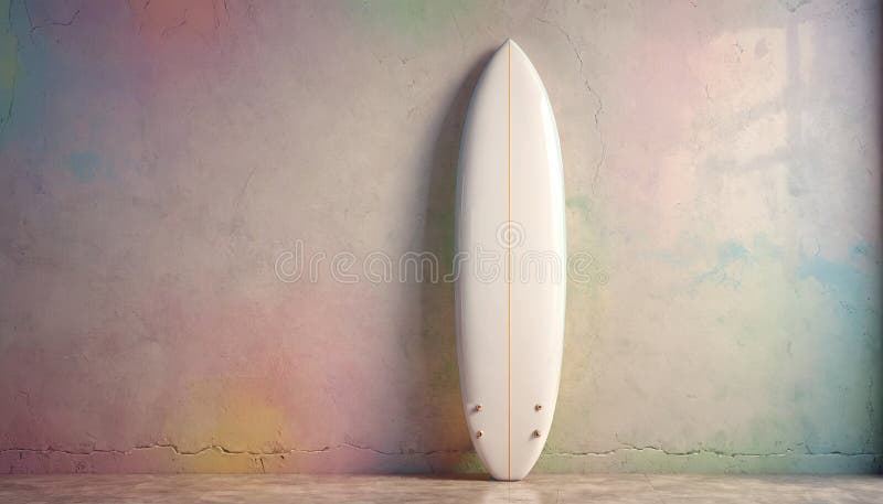 Different Blank Surfboards for Wave Surfing Standing in a Row on a Wall ...