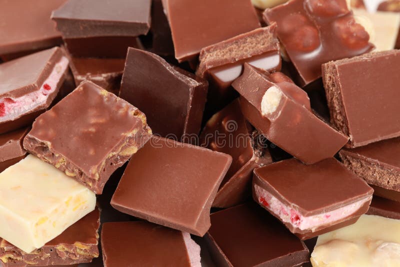 Different Blocks of Chocolate Stock Image - Image of chocolate, milk ...