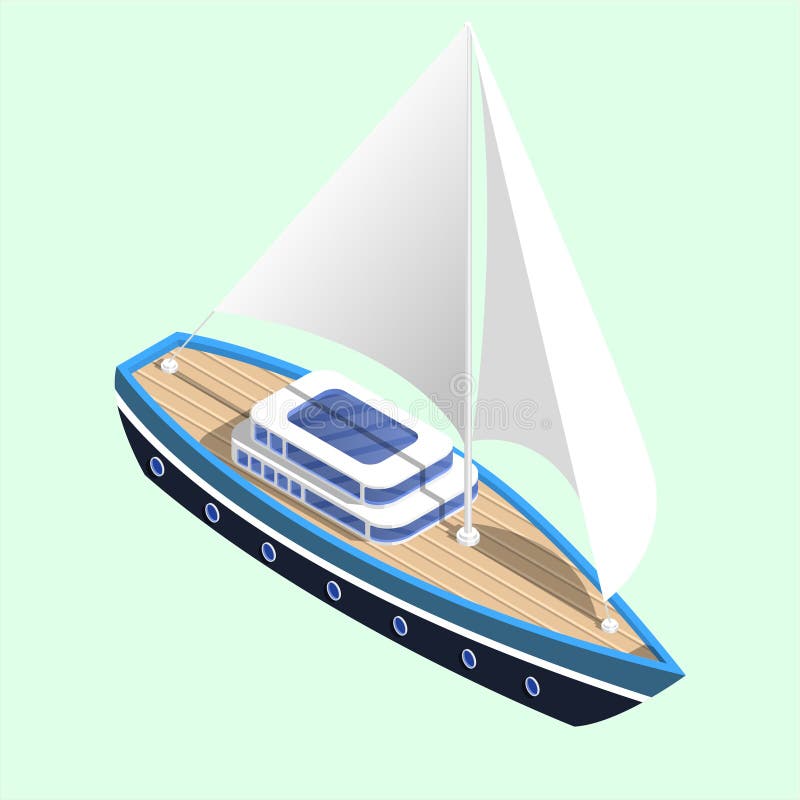 Different Boat Design Flat Vector Stock Vector - Illustration of summer ...