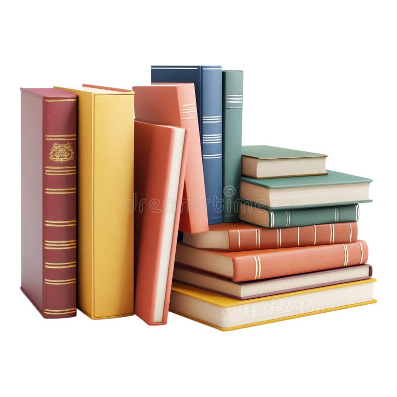 Different Books Set Against a Transparent Background for Learning ...