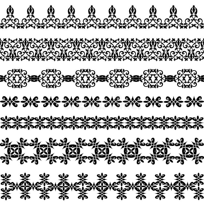 Different borders stock vector. Illustration of geometric - 55400870