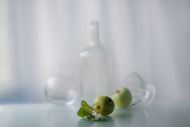 Different Bottles on Glass . Stock Photo - Image of green, colorful ...