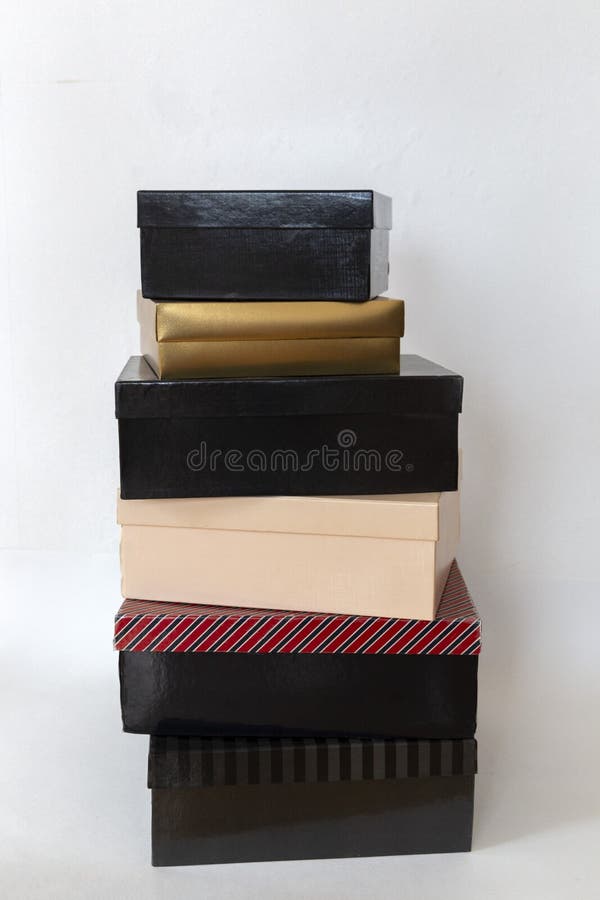 Different Boxes Standing on Each Other. Stock Image - Image of order ...