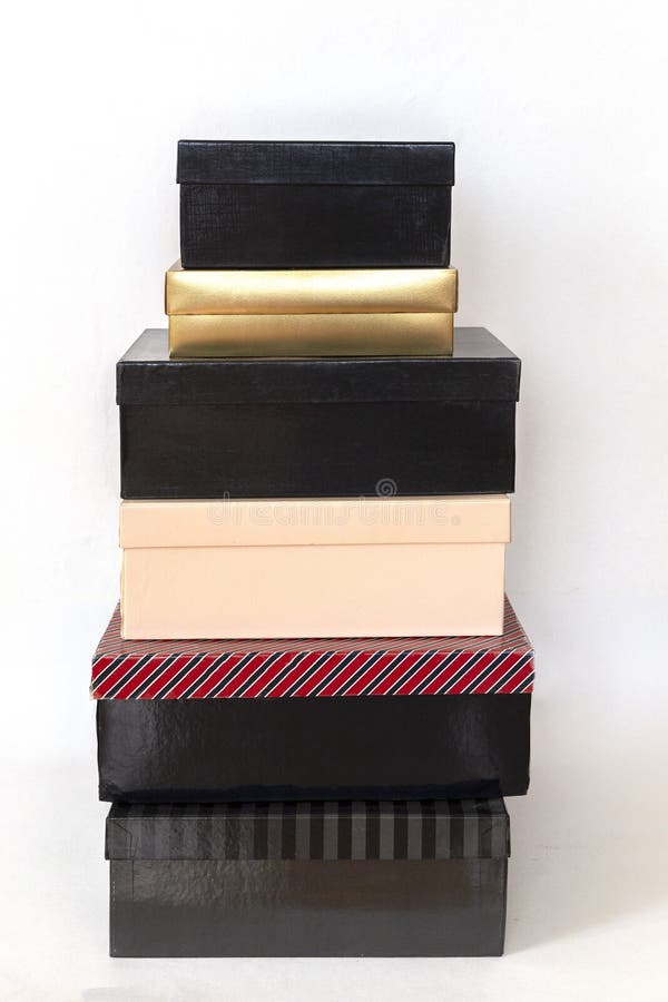 Different Boxes Standing on Each Other. Stock Image - Image of order ...