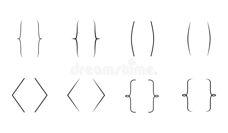 Different brackets set. stock vector. Illustration of design - 160824417