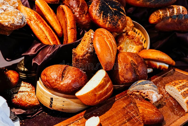 Different Bread Rolls on the Table Bakeries Stock Image - Image of ...