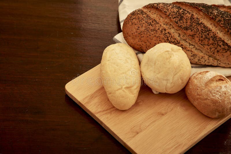 Different Bread on the Table Stock Image - Image of organic, breakfast ...