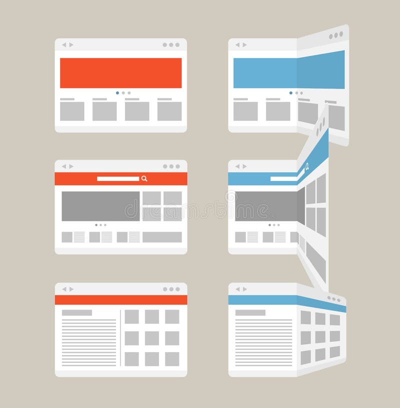 Different Browser Windows Set Stock Vector - Illustration of ...