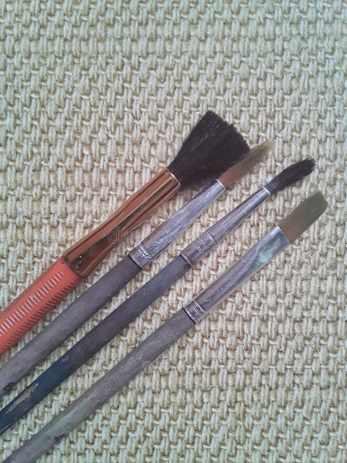 Different Brushes for Painting - Painting Tools, Art Tools Stock Photo ...