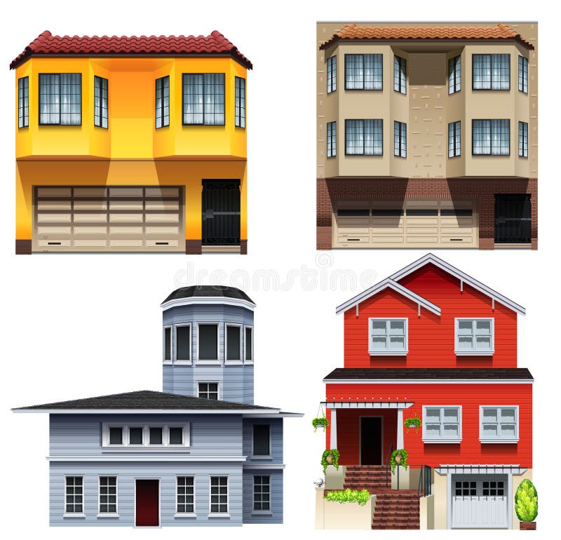 Different building designs stock vector. Illustration of human - 49003713