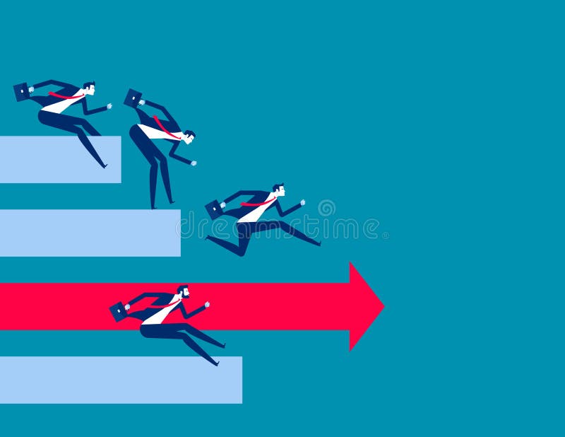 Different Business Directions. Business Road Vector Illustration Stock ...