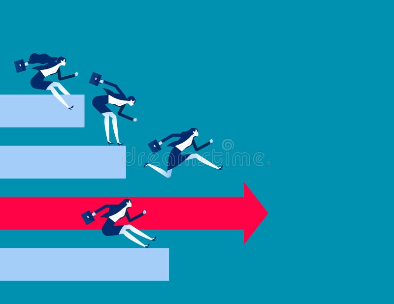 Different Business Directions. Business Road Vector Illustration Stock ...