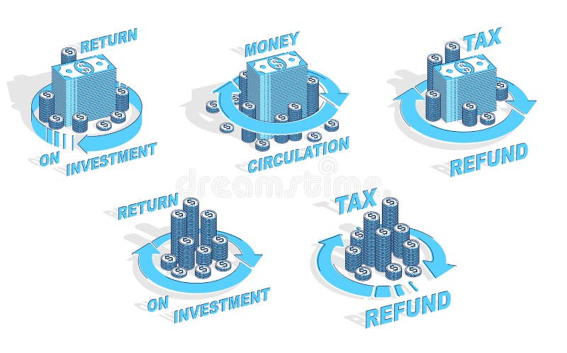 Different Business and Finance Concepts with Money and Round Loop ...