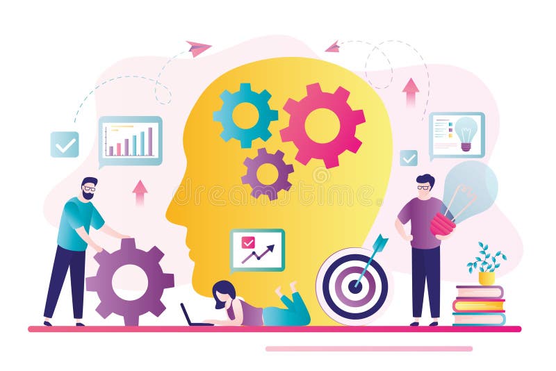 Different Business People Improving Skills. Self-development ...