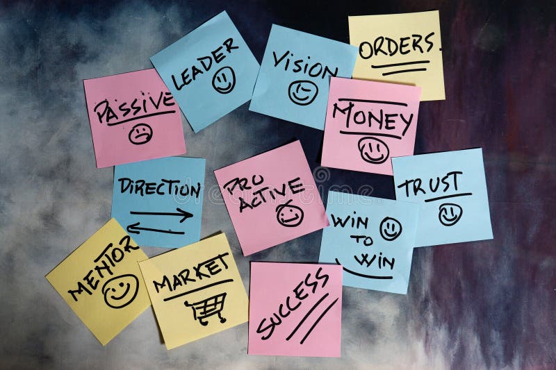 Different Business-related Concepts Each Written on a Different Post-it ...