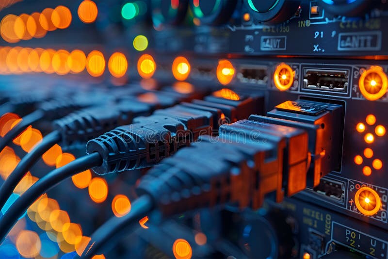 Different Cables in the Light. Stock Illustration - Illustration of ...