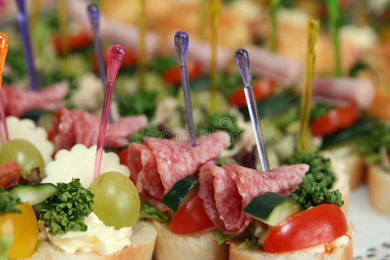 Different canapes stock image. Image of cheese, gourmet - 17096097