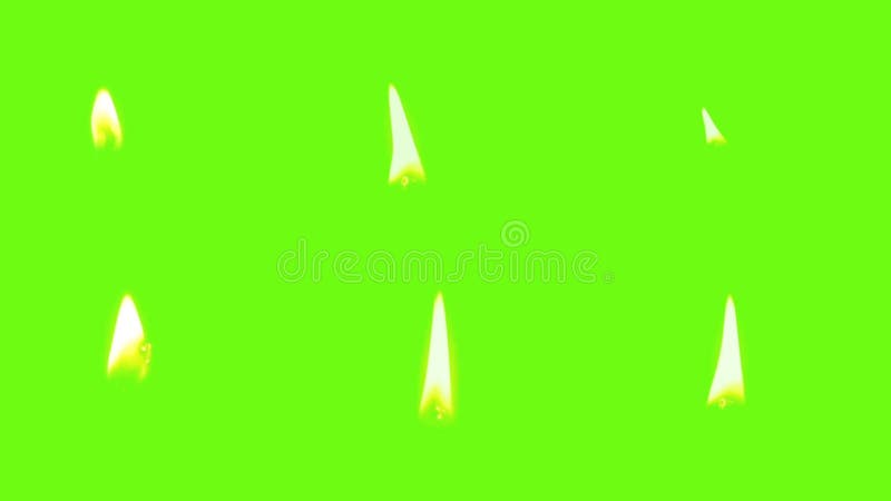 Candle Flames on the Green Screen - Flame of Fire Motion Graphics. 4k ...