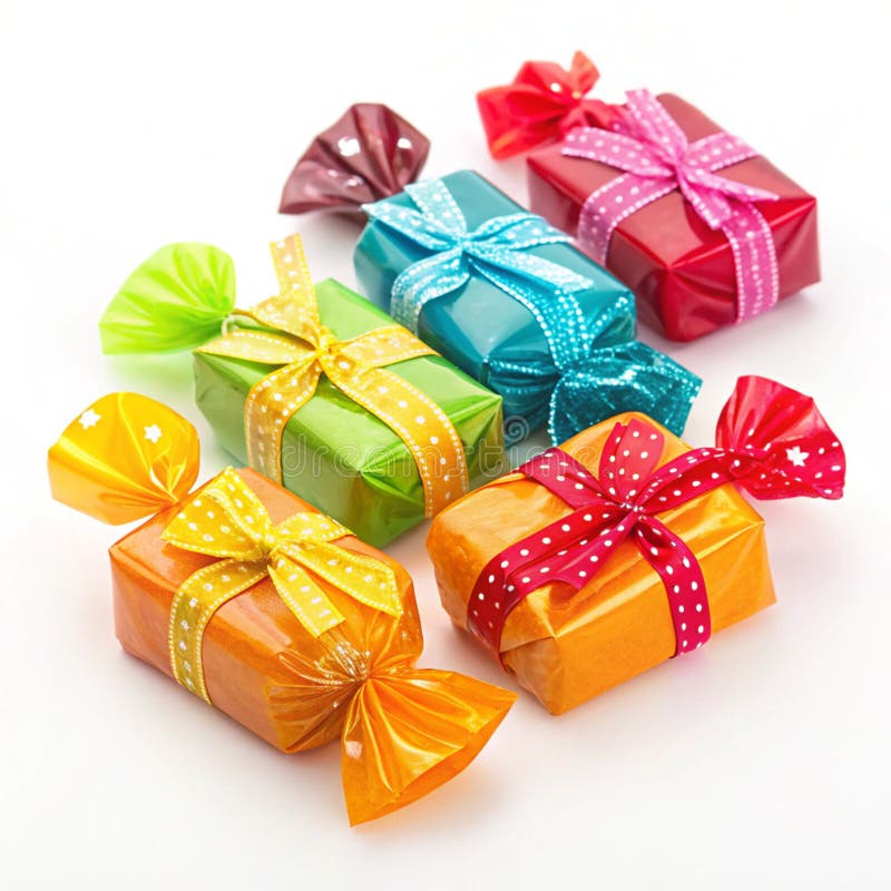 A Different Candy Gift Clipart with Flower Stock Illustration ...