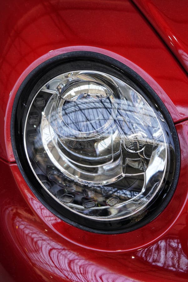 Different Car Headlights at Drop Down Expo in Bucharest Stock Photo ...