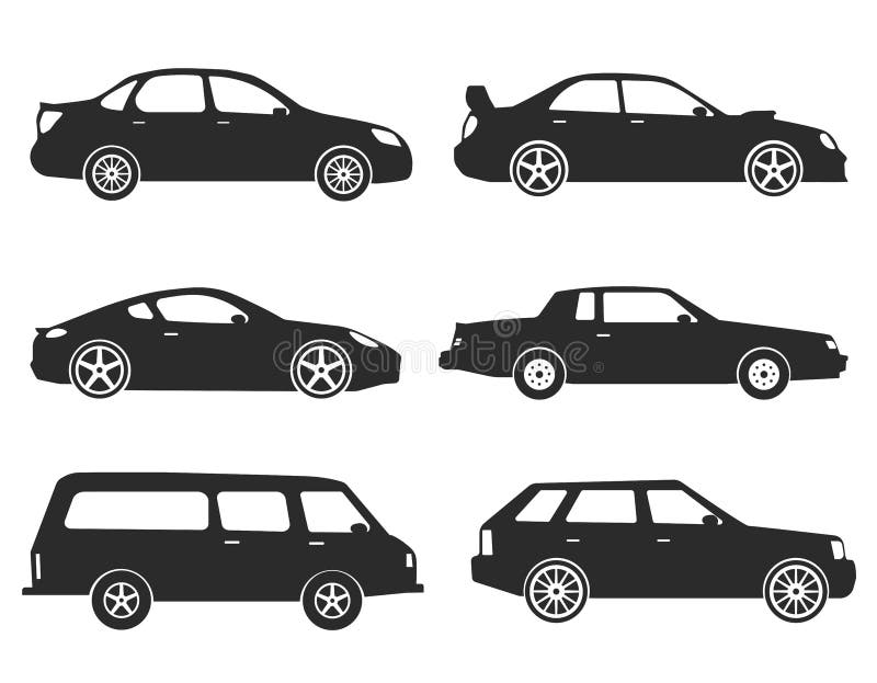 Different Car Vehicle Transport Type Design Sign Technology Style Stock ...