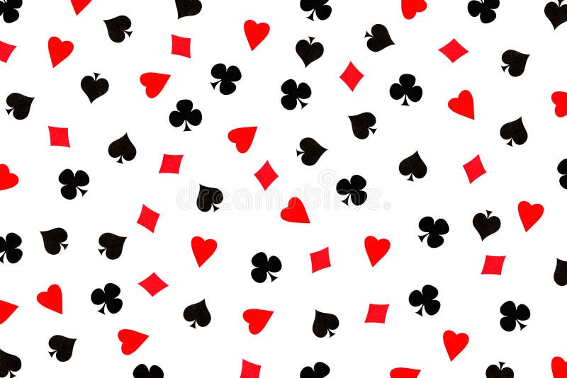 Different Card Suits, on a Black Background. Copy Space. Place for Text ...