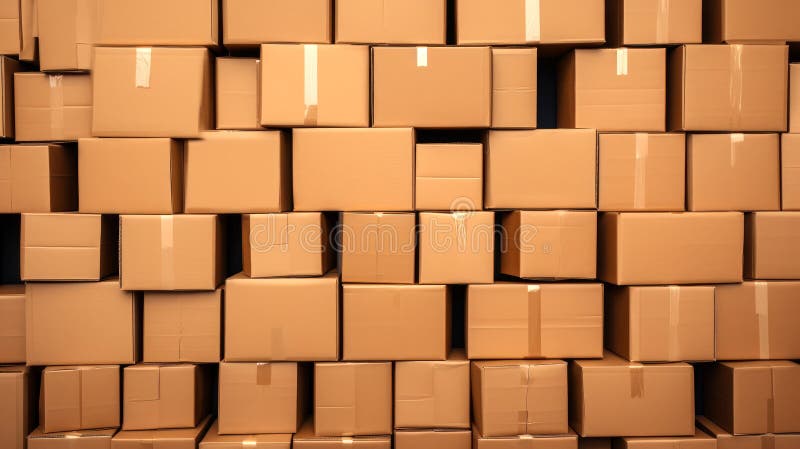 Different Cardboard Boxes stock illustration. Illustration of frame ...