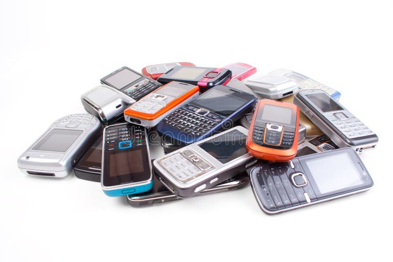 Different cell phones stock photo. Image of mobile, gprs - 21014950