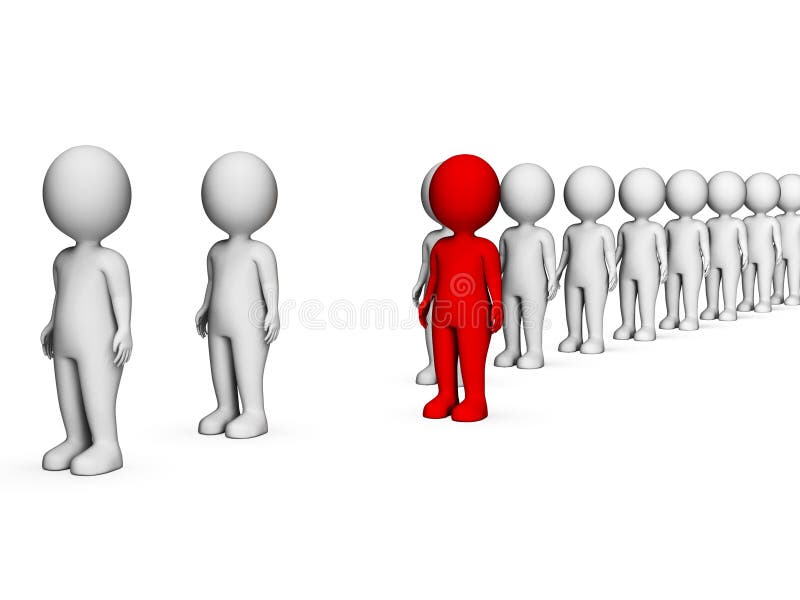 Different Characters Indicates Stand Out and Discrimination 3d ...