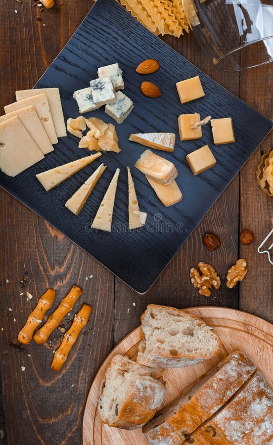 Different cheese stock photo. Image of appetizer, bread - 48578198