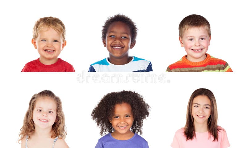 Two Children of Different Races Stock Photo - Image of blond, american ...