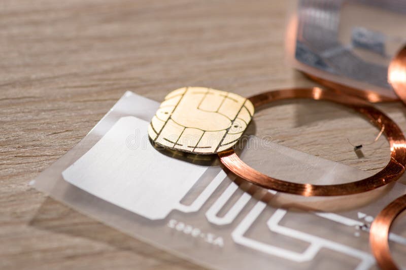 Different Chip Types, Contact Chip, RFID Combination Stock Image ...