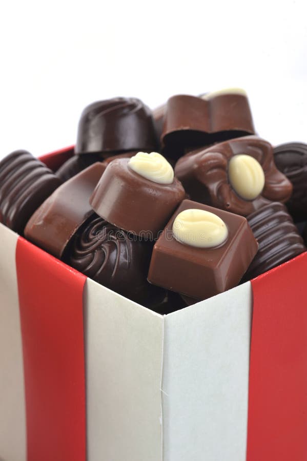 Different chocolate in box stock photo. Image of gourmet - 11170762