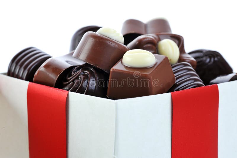 Different chocolate in box stock photo. Image of luxury - 11170770