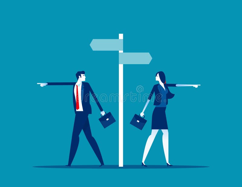 Different Choice. Concept Business Direction Vector Illustration ...