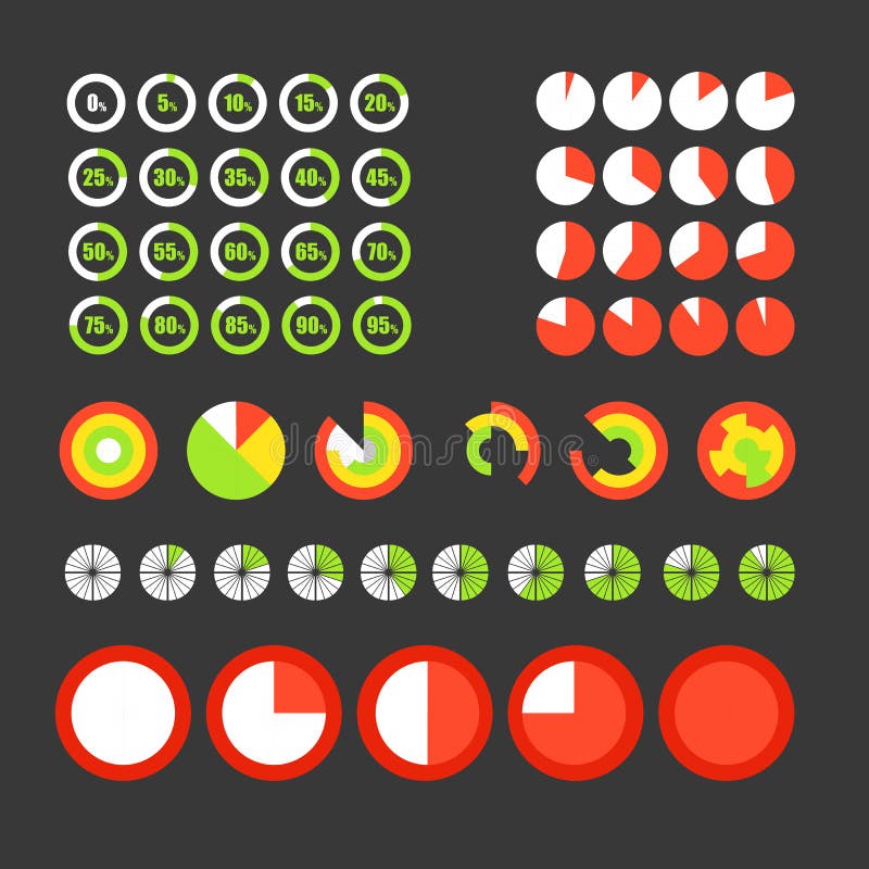 Pie Charts and Circular Graph - Infographic Stock Vector - Illustration ...