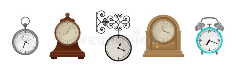Different Clocks As Device for Measuring and Indicating Time Vector Set ...