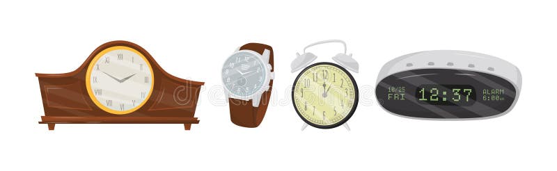 Different Clocks As Device for Measuring and Indicating Time Vector Set ...