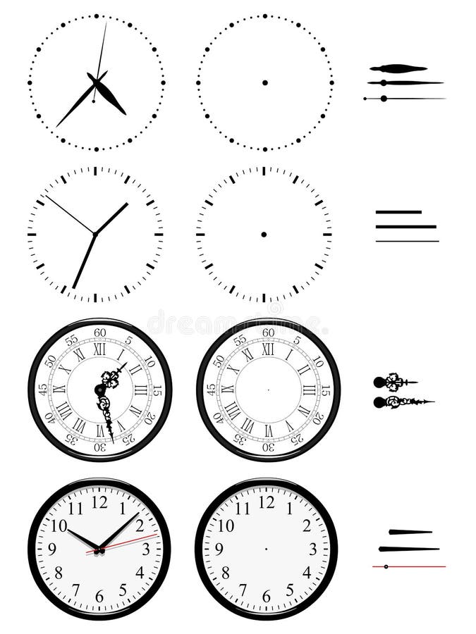 Different Clocks As Device for Measuring and Indicating Time Vector Set ...