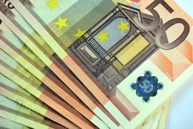 Different Close Up EURO Bank Note and Currency Stock Image - Image of ...