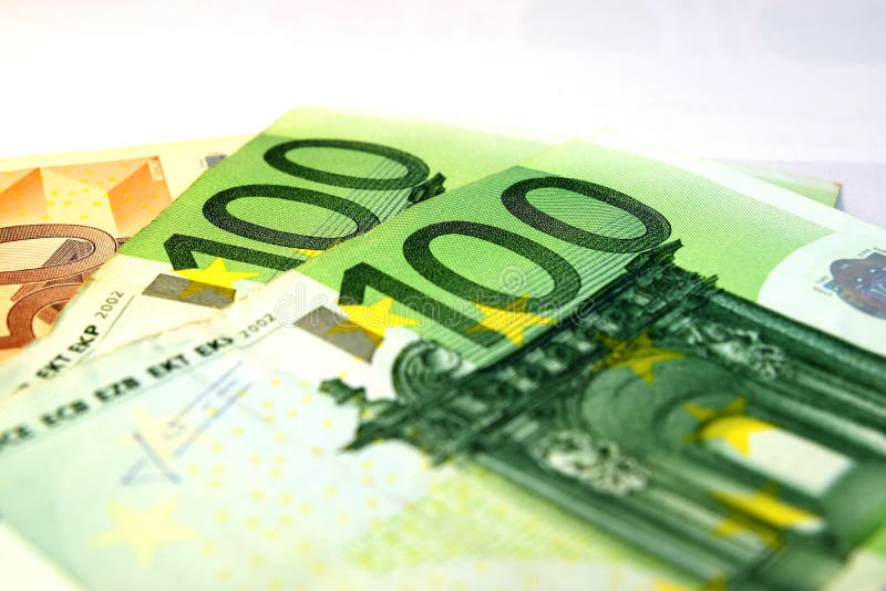 Different Close Up EURO Bank Note and Currency Stock Photo - Image of ...